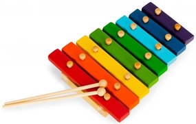 ECOTOYS Dětský dřevěný xylofon Happy