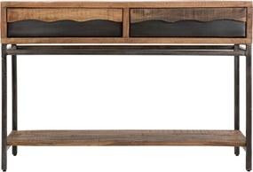 Designová konzola Halszka 118 cm hnědá / černá
