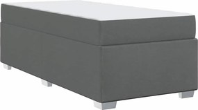 Rám postele s matrací Tmavě šedá 90 x 200 cm textil 3399160