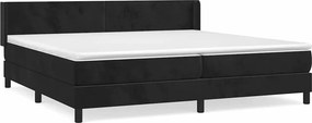 Box spring postel s matrací černá 200x200 cm samet 3130861