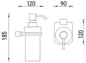 Nástěnný dávkovač tekutého mýdla, pumpička plast NIMCO KIBO Ki X3-31W-26