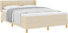 Postel s boxspringem s čelo Krémová 200 x 160 cm textil 3341305