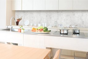 DIMEX | Fototapeta do kuchyně Trhliny v omítce KI-350-264 | 350 x 60 cm | bílá, šedá