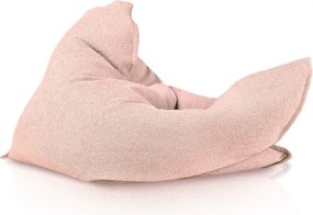 Polštář k sezení pudrově růžový bouclé