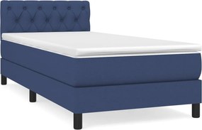 Box spring postel s matrací modrá 80x200 cm textil 3140255