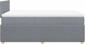 Box spring postel s matrací světle šedá 120x190 cm textil 3287388