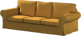 Potah na pohovku IKEA  Ektorp 3-místná, nerozkládací barva žlutá látka pletený vzor