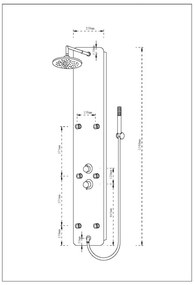 Novoterm Sprchový hydromasážní panel NV-Cleo