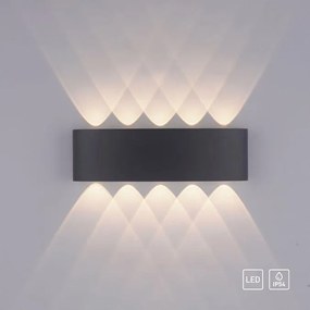 PN 9489-13 CARLO LED nástěnná lampa, 10 bodovek, antracit, venkovní a vnitřní, dekorativní 3000K - PAUL NEUHAUS