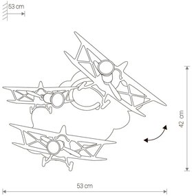 Dětské nástěnné svítidlo Nowodvorski PLANE 6904