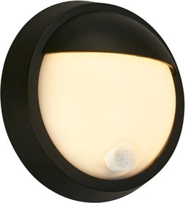 BRI 3785015 Puni LED venkovní nástěnné svítidlo, pohybové čidlo, soumrakový senzor, nabíjecí, černá - BRILONER