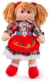 Bigjigs Toys Látková panenka Mandie 34 cm