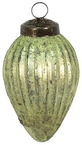 Vánoční cetka zelená, hnědá 5*7 cm – 5x7 cm