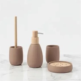 Spirella SVEN WC štětka s matně cappuccino polyresinovou nádobou / bam