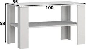 ADRK Furniture Frazio Konferenční stolek ADRK-CF-FRA-100-W