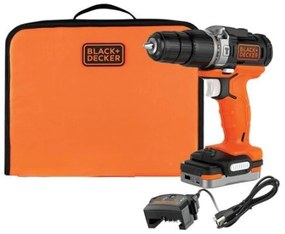 BLACK+DECKER - 12V AKU vrtačka s příklepem, s taškou, 1x aku 1,5 Ah Li-Ion, nabíječka BDCHD12S1-XJ