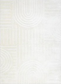 Dywany Łuszczów, Kusový koberec Mode 8586 geometric cream, 160x220, bílá, chodba / předsíň