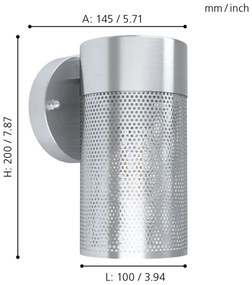 Eglo 98741 - Venkovní nástěnné svítidlo FANTECOLO 1xE27/28W/230V