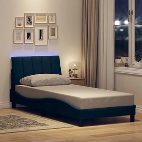 Rám postele bez matrací Hanko modrá 90x200 cm textil 3310439