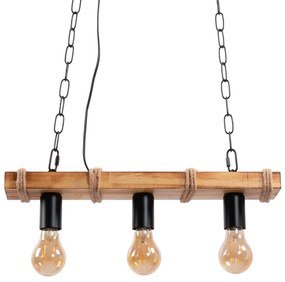 Toolight BOHO LINE, 3-bodové závěsné svítidlo 3xE27 APP1319-3CP, hnědá-černá, OSW-02461