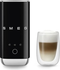 Černý plastový elektrický šlehač mléka 120 ml – SMEG