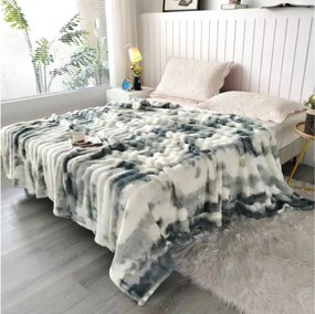 Mikroplyšová deka Premium 150x200 Victory zelenomodrá