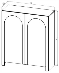 Komoda Arco 100 cm bílá II