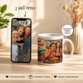 Personalizovaný hrnek z vlastní fotky pro partnera i rodinu – Pin-Up styl