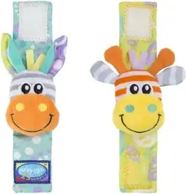 Playgro - Dárkový set chrastící ponožky a náramky Jungle Friends / od