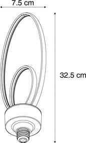 E27 LED dekorační žárovka černá 6W 450 lm 3000K
