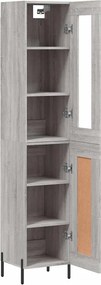 Skříň highboard šedá sonoma 34,5 x 34 x 180 cm kompozitní dřevo 3199503