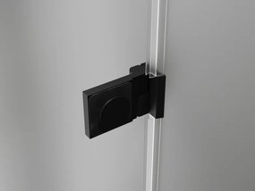 Mexen Lunar-B Duo výklopný sprchový kout 100 x 85 cm, čiré sklo, černá matná, 832-100L-085P-70-00