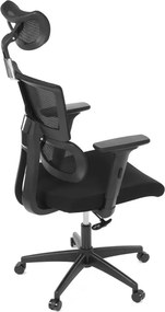 Kancelářská židle KA-B1025 BK, houpací mechanismus, černá síťovina (63 x 68) cm
