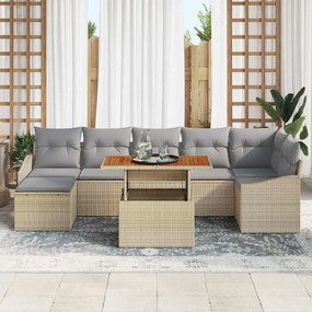 Sada zahradních pohovek 8 ks Beige a šedá 3349867