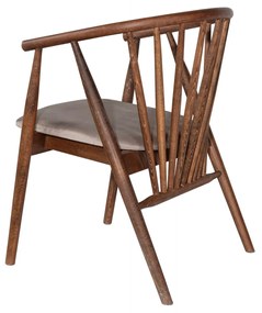 Hanah Home Židle Albero48, Ořech, Béžová