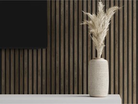 Mexen Lam-F, akustické stěnové lamely 275 × 31,5 cm, filc 6 mm, dub espresso, S105-275317-2812-065