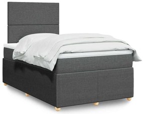 Box spring postel s matrací tmavě šedá 120x190 cm textil 3291989