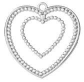 Vánoční ozdoba Christmas Ball Heart Silver 7 cm Rosendahl