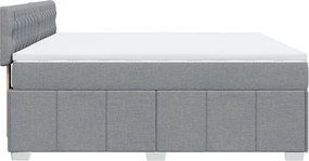 Box spring postel s matrací světle šedá 180 x 200 cm textil 3289454