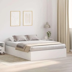 Rám postele s úložným prostorem s úložištěm Bílá 150 x 200 cm 3335381