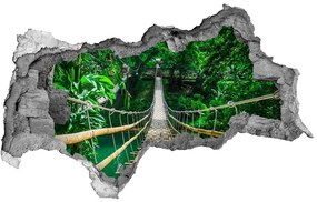 Wallmuralia Fototapeta díra na zeď 3D Most tropickýá les 95x73 cm