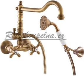 Retro vanová baterie 100mm stará mosaz (bronz) 134458
