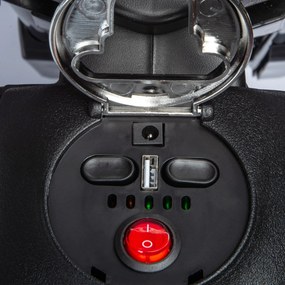 AIYAPLAY dětská elektrická motorka, 12V dětská motorka s hudbou, 6 km/h dětské vozidlo s odnímatelnými tréninkovými koly, 12palcové plastové pneumati…