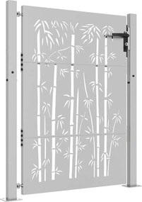 Zahradní brána 100 x 150 cm corten ocel bambusový design 153241
