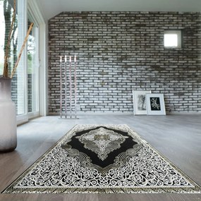 Berfin Dywany, Kusový koberec Elite 3935 Black Gold, 60x100, černá, kancelář