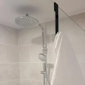 MSV NOKO 2 ks závěsných háčků na sprchovou zástěnu matně černé / ocel