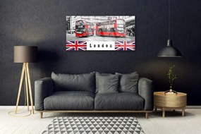 akrylový obraz Londýn Autobus Umění 100x50 cm