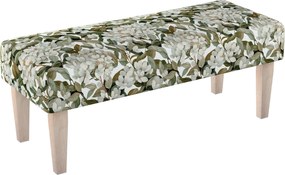 Dlouhá lavička 100x40cm barva vícebarevná látka pletený vzor, vzorované