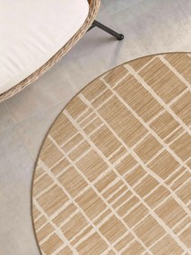 Ted Baker, Kusový koberec Ted Baker Haringey 106388 Natural White kruh, 200x200, béžová, chodba / předsíň