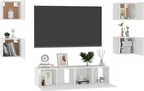 6dílný set TV skříněk bílý kompozitní dřevo 3078660